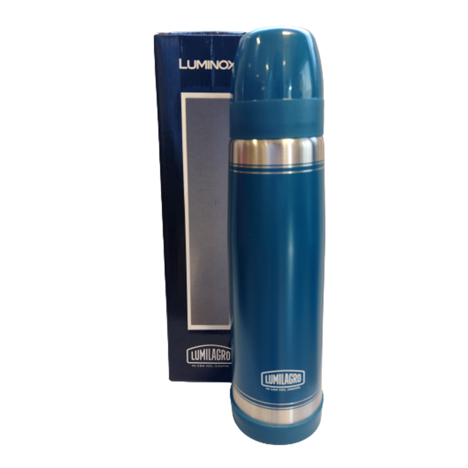 TERMO ACERO LUMINOX 1 LT.AZUL C/REGALO (0376 Z) | Ciudad Bazar